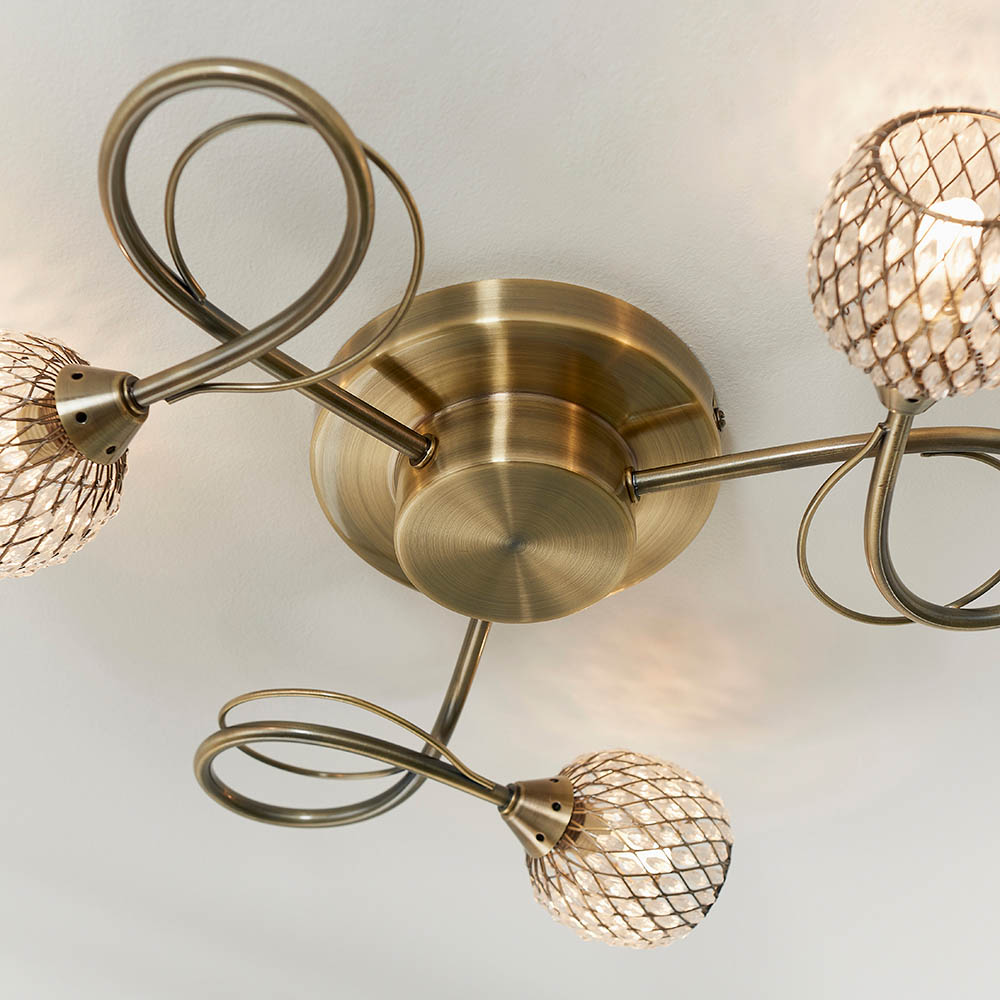 Endon Aherne 3lt Semi flush 73758 - Electrical Wholesale Supplies Flint
