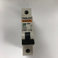 Niglon MCB6C163 63Amp Single Pole MCB - Electrical Wholesale Supplies Flint