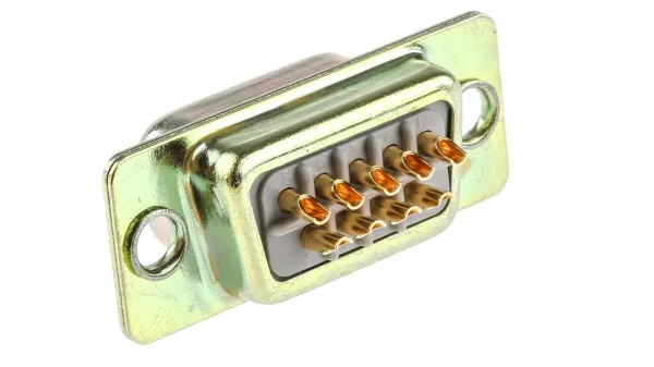RS PRO 9 Way Panel Mount D-sub Connector Plug, 2.77mm Pitch ...