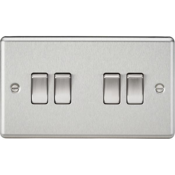 Knightsbridge 4G 2-way Switch - Brushed Chrome CL41BC | | Electrical ...